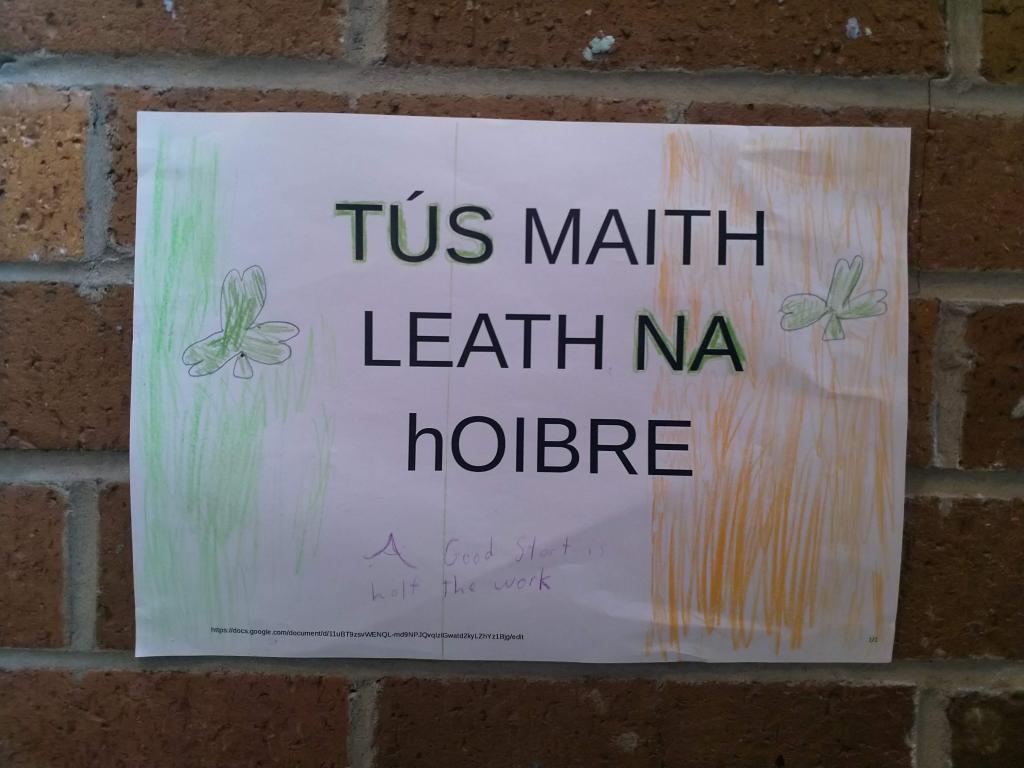 1U Seachtain na Gaeilge posters around MT (by Ms Nic Ruairi)- Pics ...